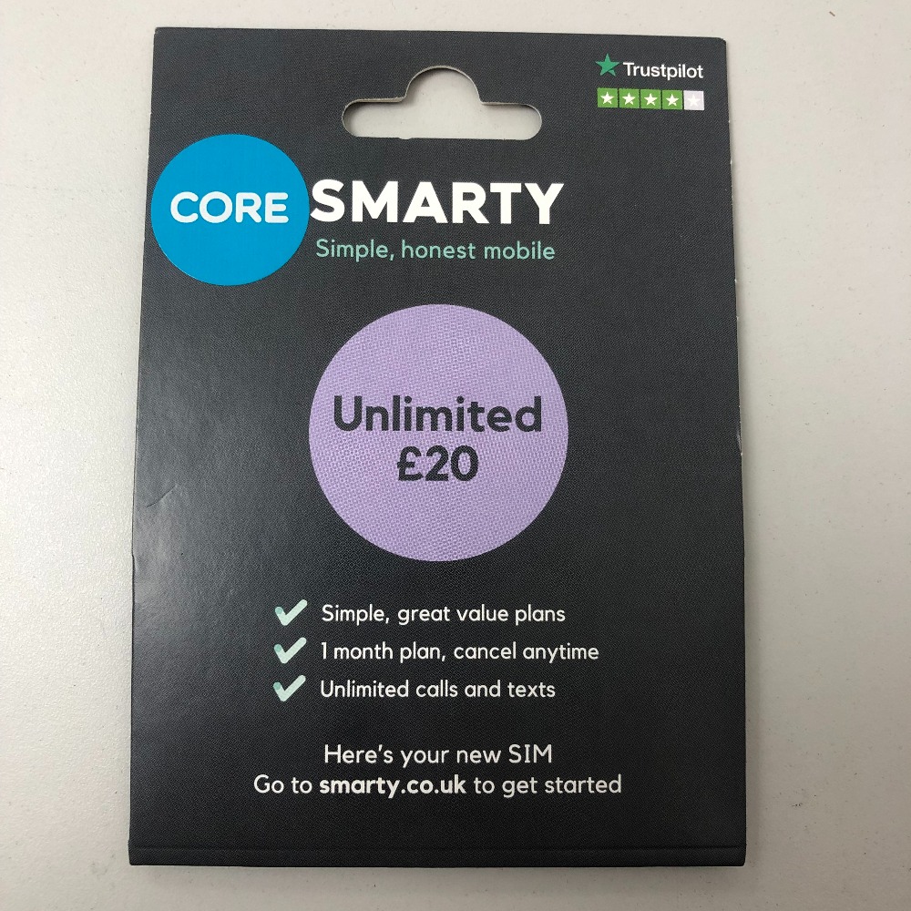 New SMARTY Smarty Sim Card Pay As You Go 8GB, 12GB, 30GB, 100GB ...